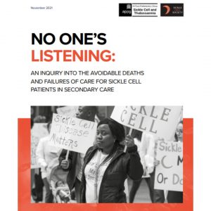 no one listening cover image » Sickle Cell Society